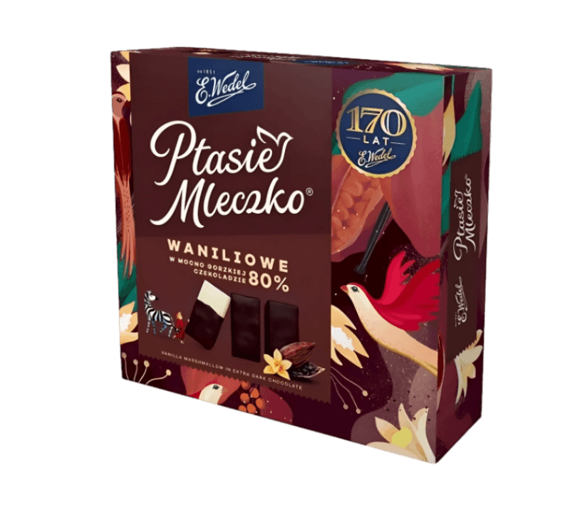 Wedel Dark Chocolate Vanilla Flavored Marshmallows - Ptasie Mleczko ...